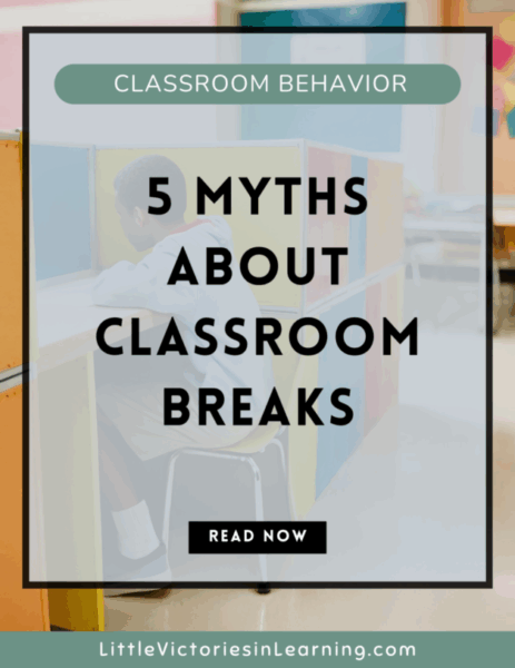 5 Myths About Classroom Breaks - Little Victories in Learning