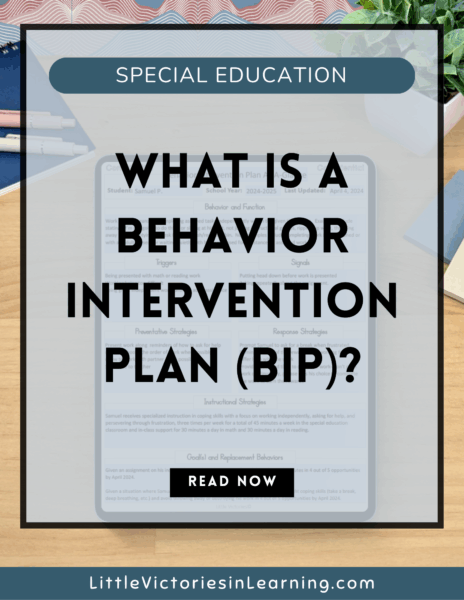 What is a Behavior Intervention Plan (BIP)? - Little Victories in Learning